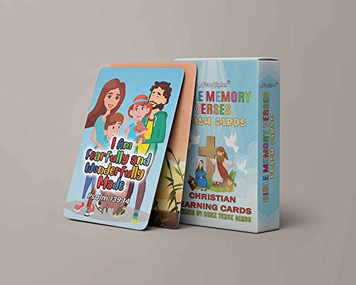 Christian Learning Cards - Bible Memory Verses Flash Cards (2-Deck ...