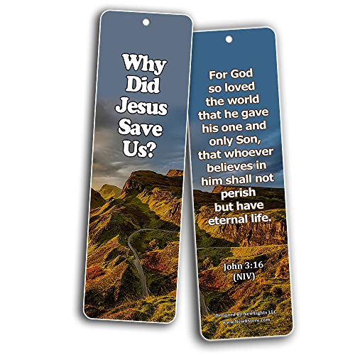 Gospel Scriptures Bookmarks Cards (30 Pack) - Powerful Bible Verses Jo ...