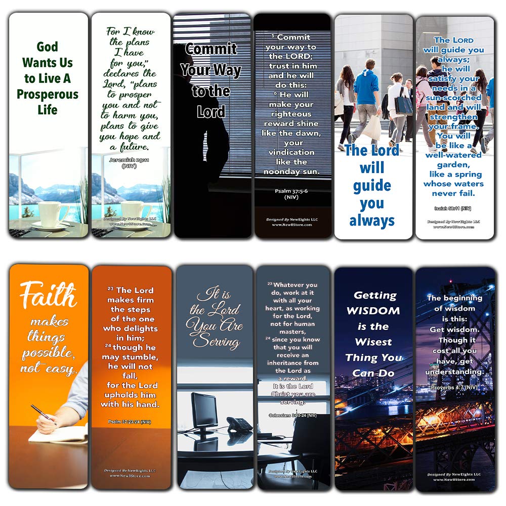 Christian Bookmarks for Biblical Encouraging Wisdom Words for Young En ...