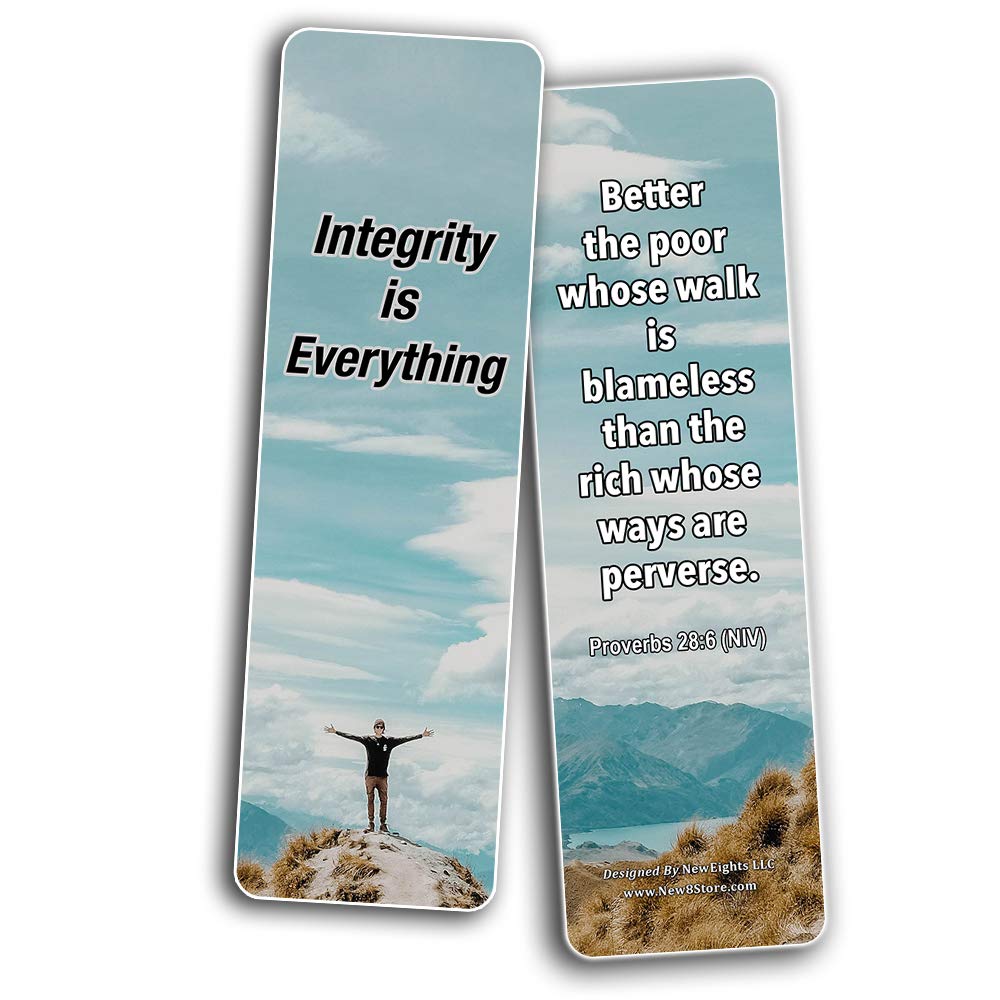 Bible Verses About Integrity Bookmarks – New8Store