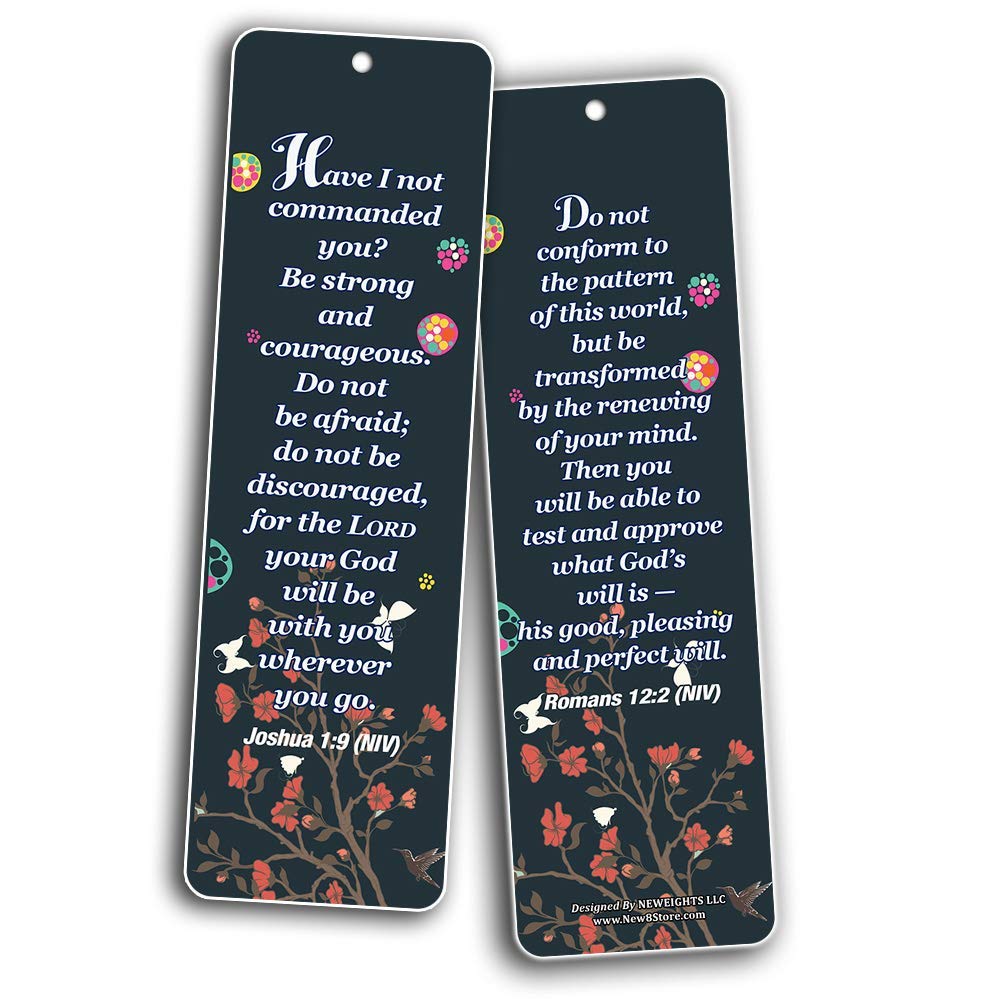 Floral Theme Memory Bible Verses Bookmarks – New8Store