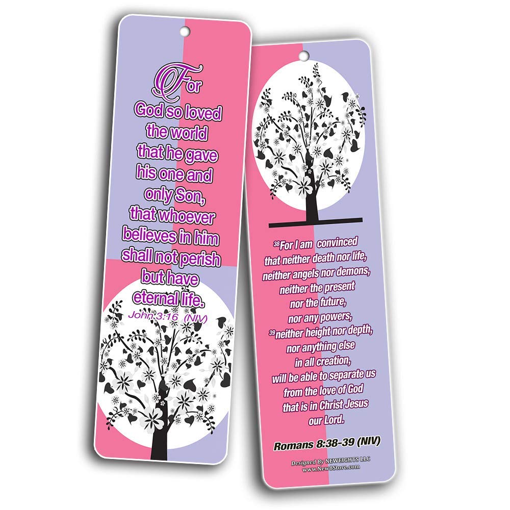 Floral Theme Memory Bible Verses Bookmarks – New8Store