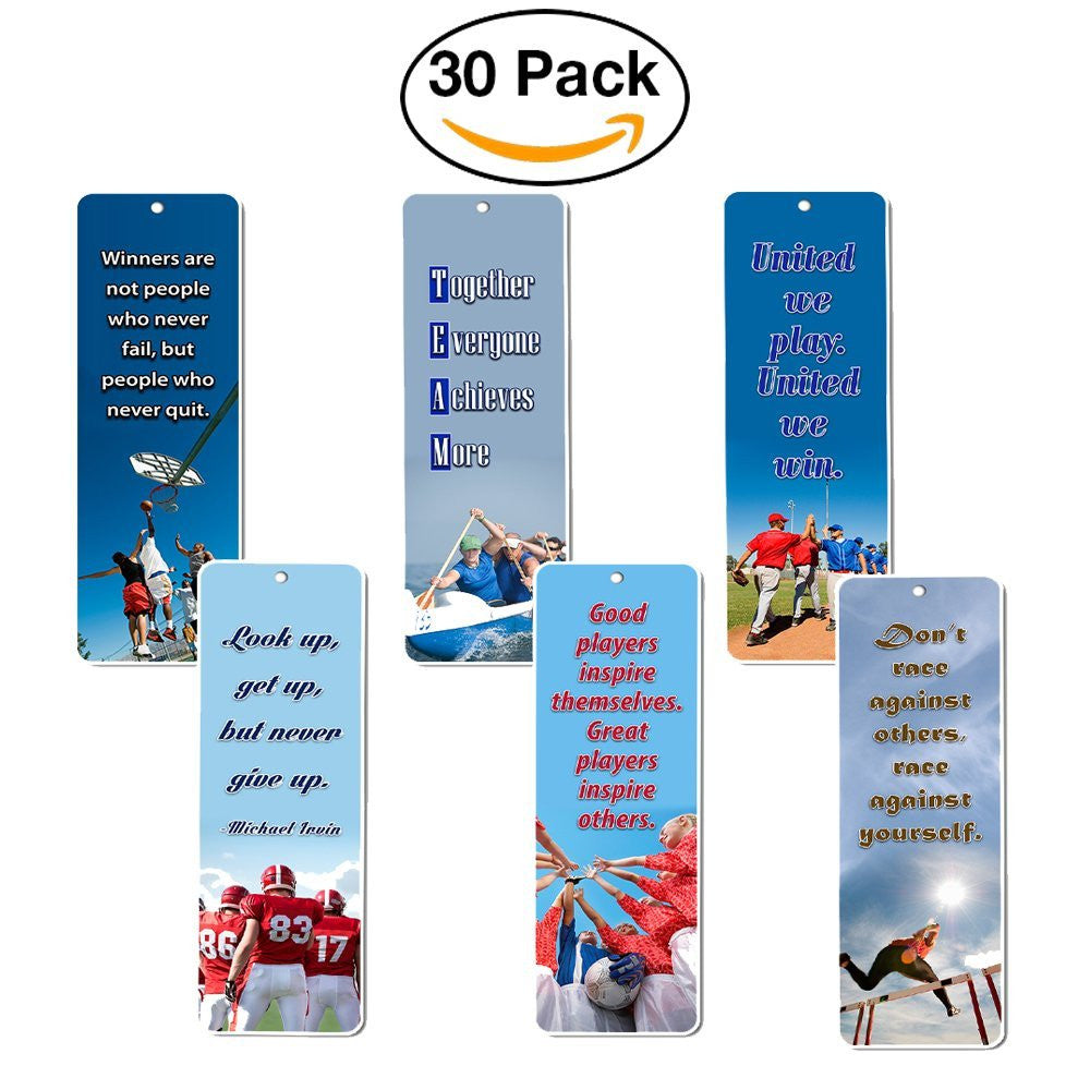 NewEights Sports Inspirational Quotes Bookmark Set (30-Pack) - Teamwor ...