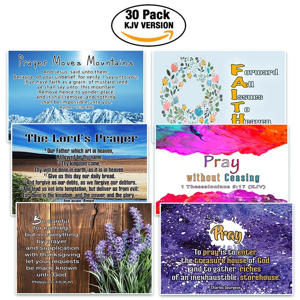 NewEights Prayer Postcards Christian Prayer Cards (30-Pack) - Prayer W ...