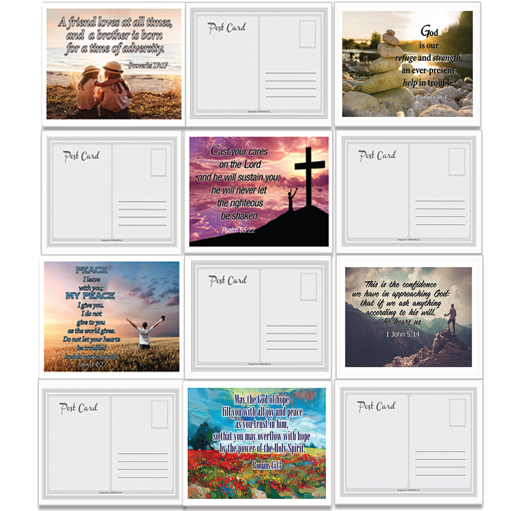 Inspirational Popular Bible Verses Postcards (60-Pack) - Multiple Enco ...