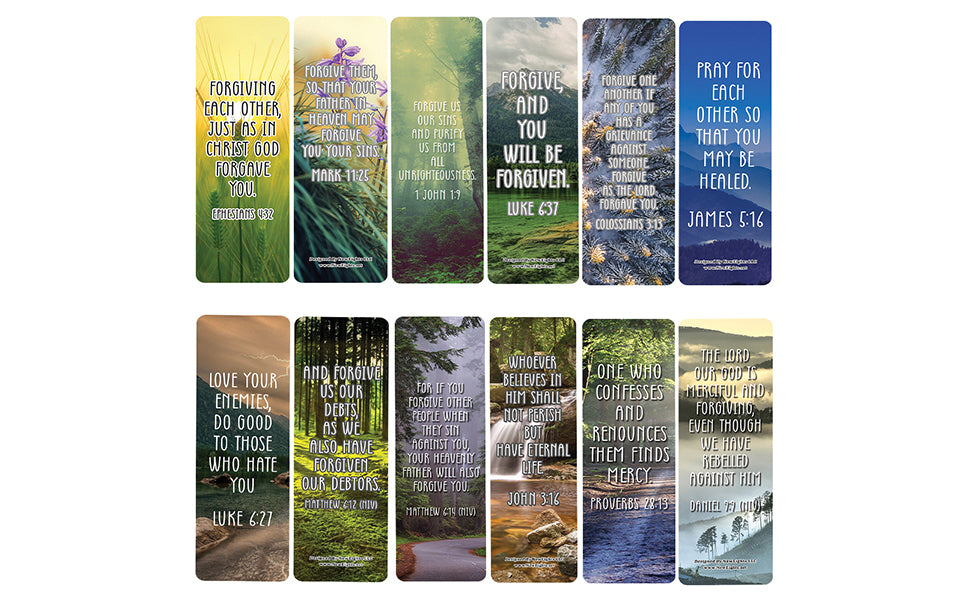 God's Forgiveness Bible Verse Bookmarks (12-Pack) – New8Store