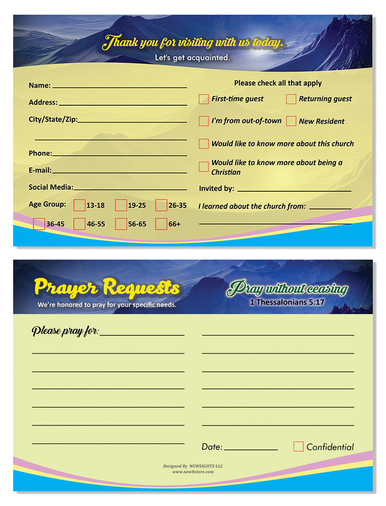 prayer request sign up sheet